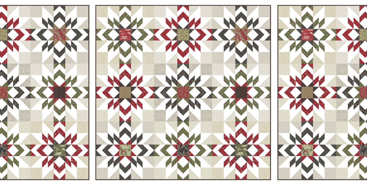 Clara Quilt Using 3 Sisters A Christmas Carol Fabric Collection by Mod