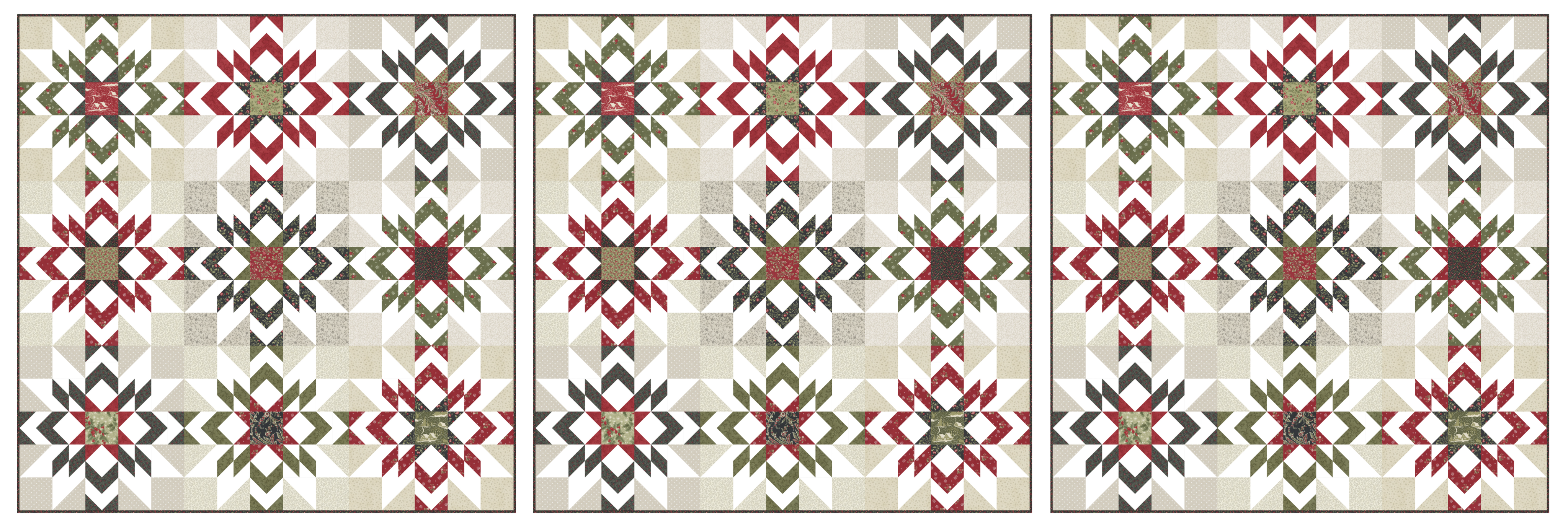 Clara Quilt Using 3 Sisters A Christmas Carol Fabric Collection by Mod