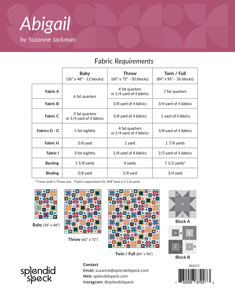 Abigail - Quilt Pattern - PDF