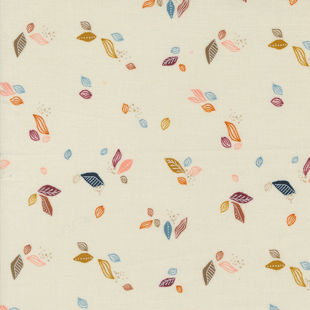 Eggshell Leaf Twirl - Folk Lore - Fancy That Design House - Moda Fabri