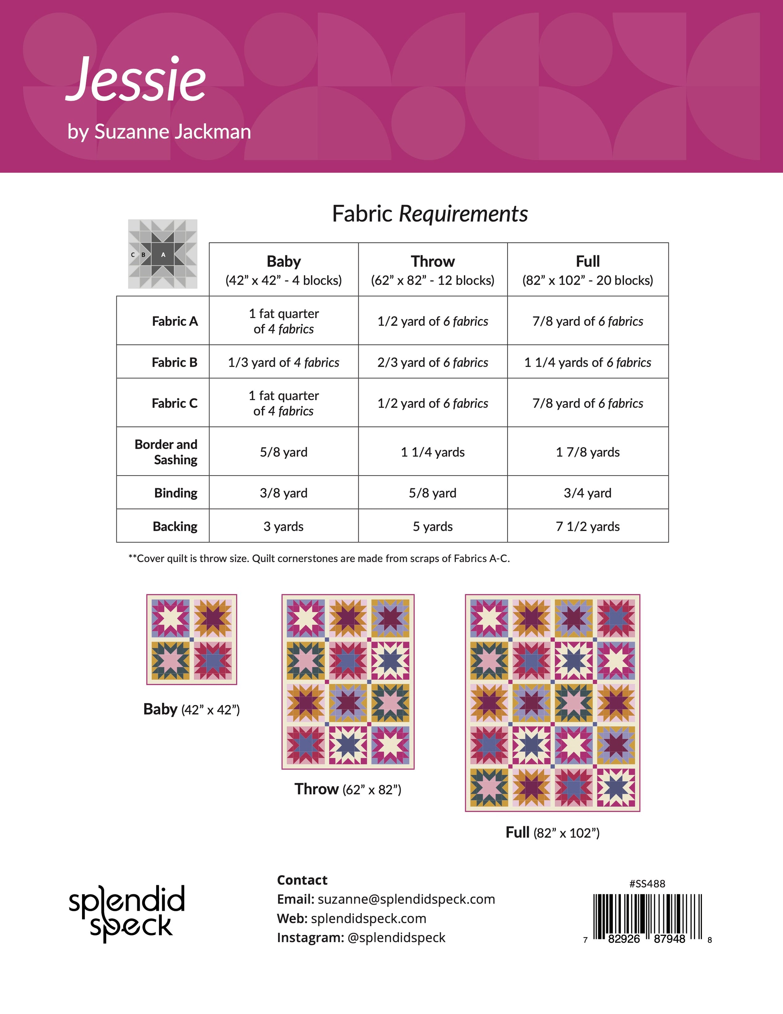 Jessie - Quilt Pattern - PDF