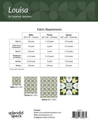 Louisa (3 Colors) - Quilt Pattern - PDF