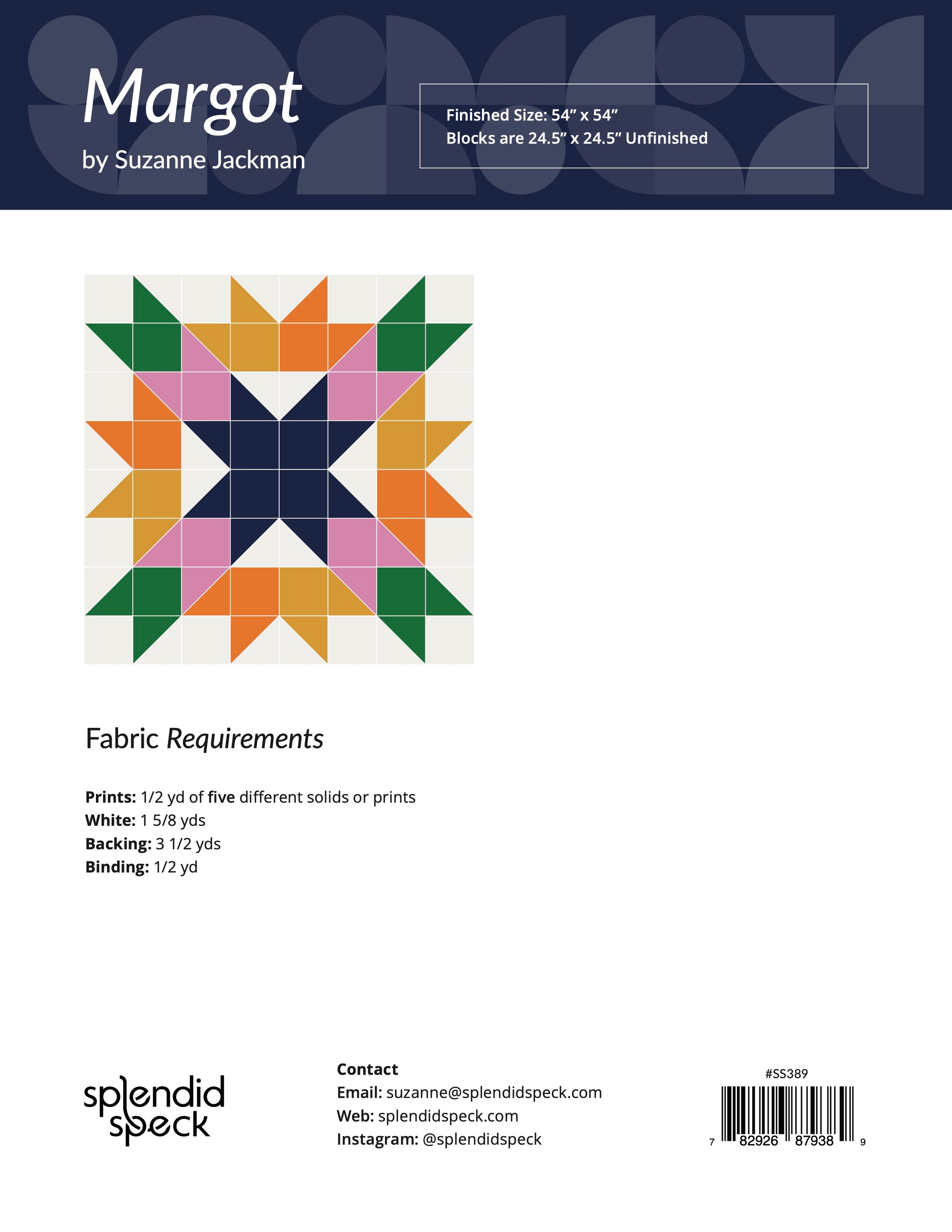 Margot - Quilt Pattern - PDF