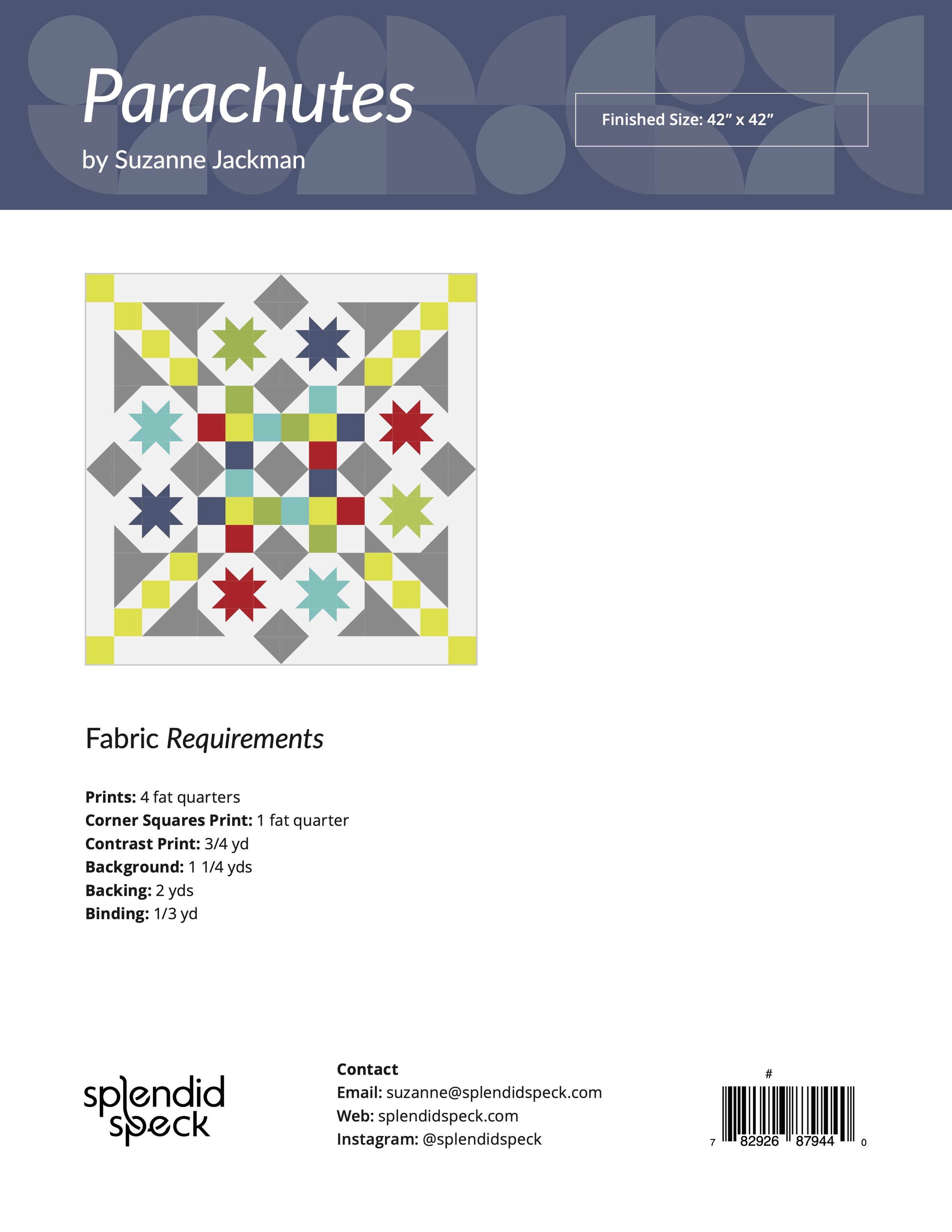 Parachutes - Quilt Pattern - PDF