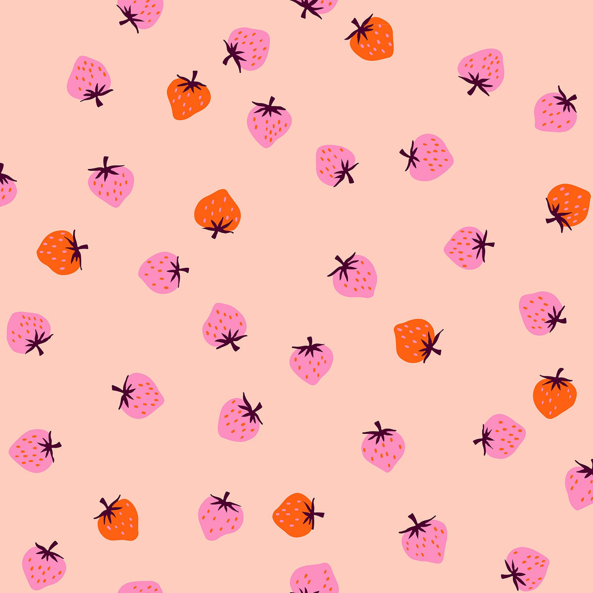 Strawberry - Tossed - Pale Pink - Kimberly Kight - Ruby Star Society