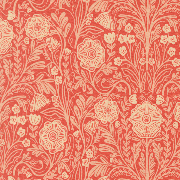 The Henhouse - Tomato - Poppy - Gingiber - Moda Fabrics - 1/2 yd
